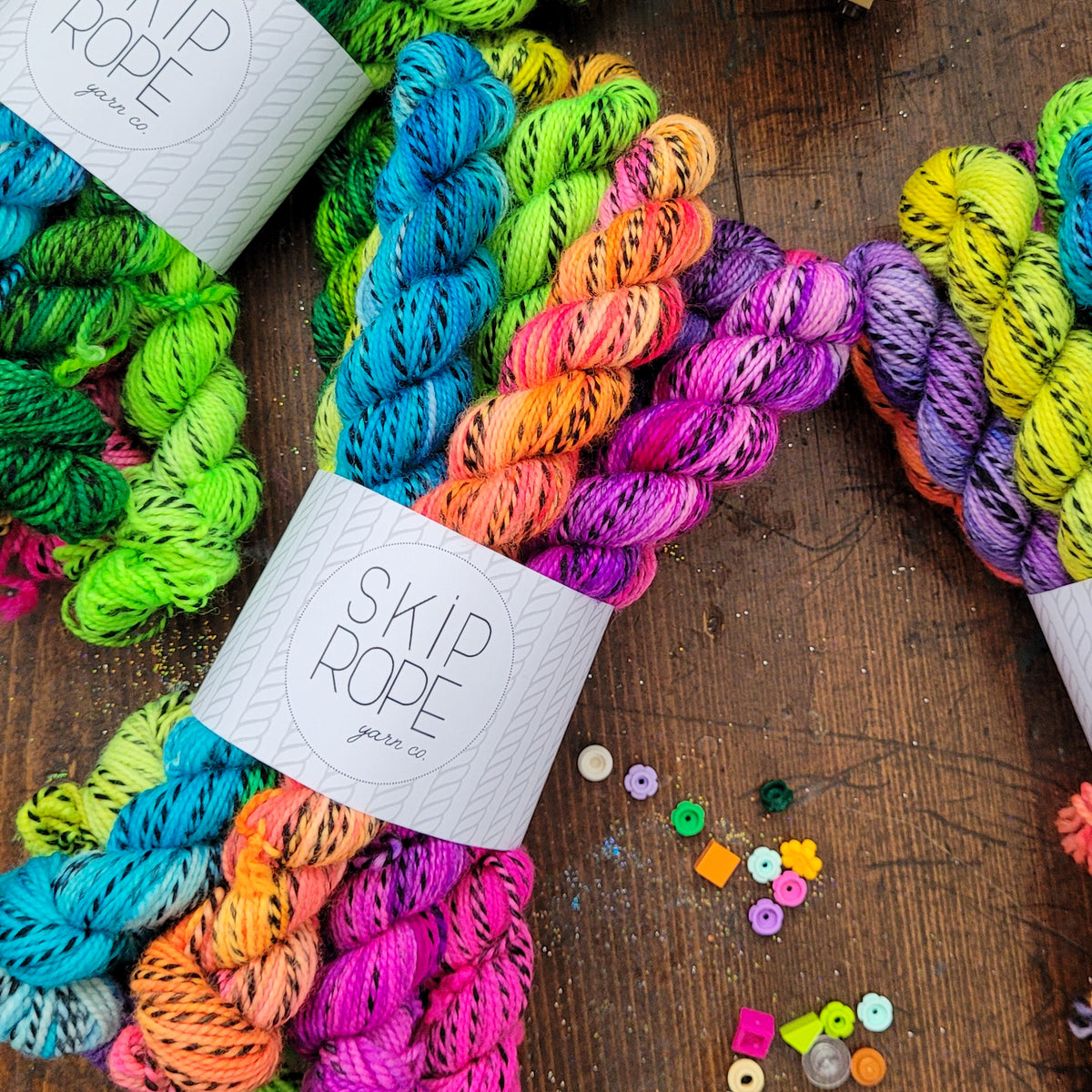 Double Dutch sock yarn Mini Set - Rainbows – Skip Rope Yarn Co